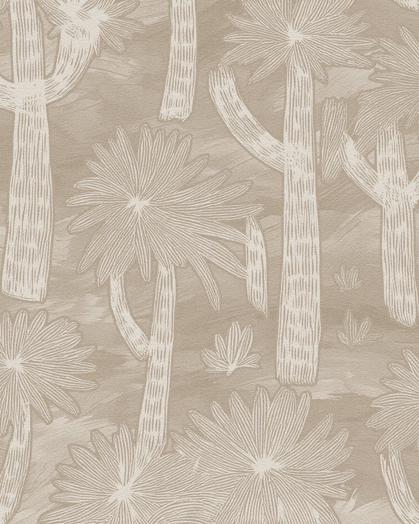 Greenly Living Joshua Tree Wallpaper in Linen White | Desert Botanical ...