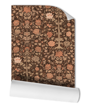 Tree of Life Wallpaper in Copper Brown | Botanical Garden Floral Block ...