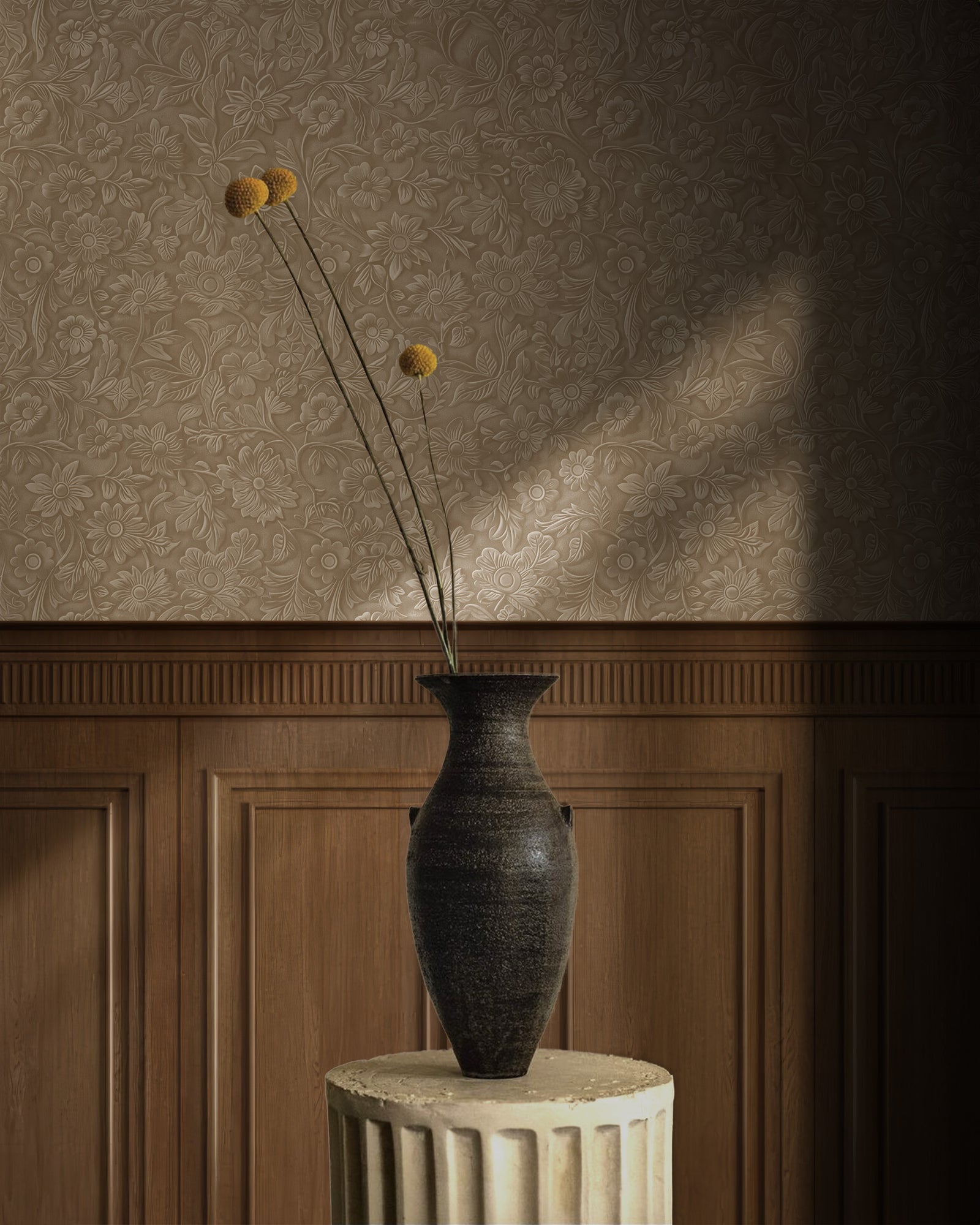 Greenly Living Meadow Wallpaper in Linen White | Vintage Botanical ...