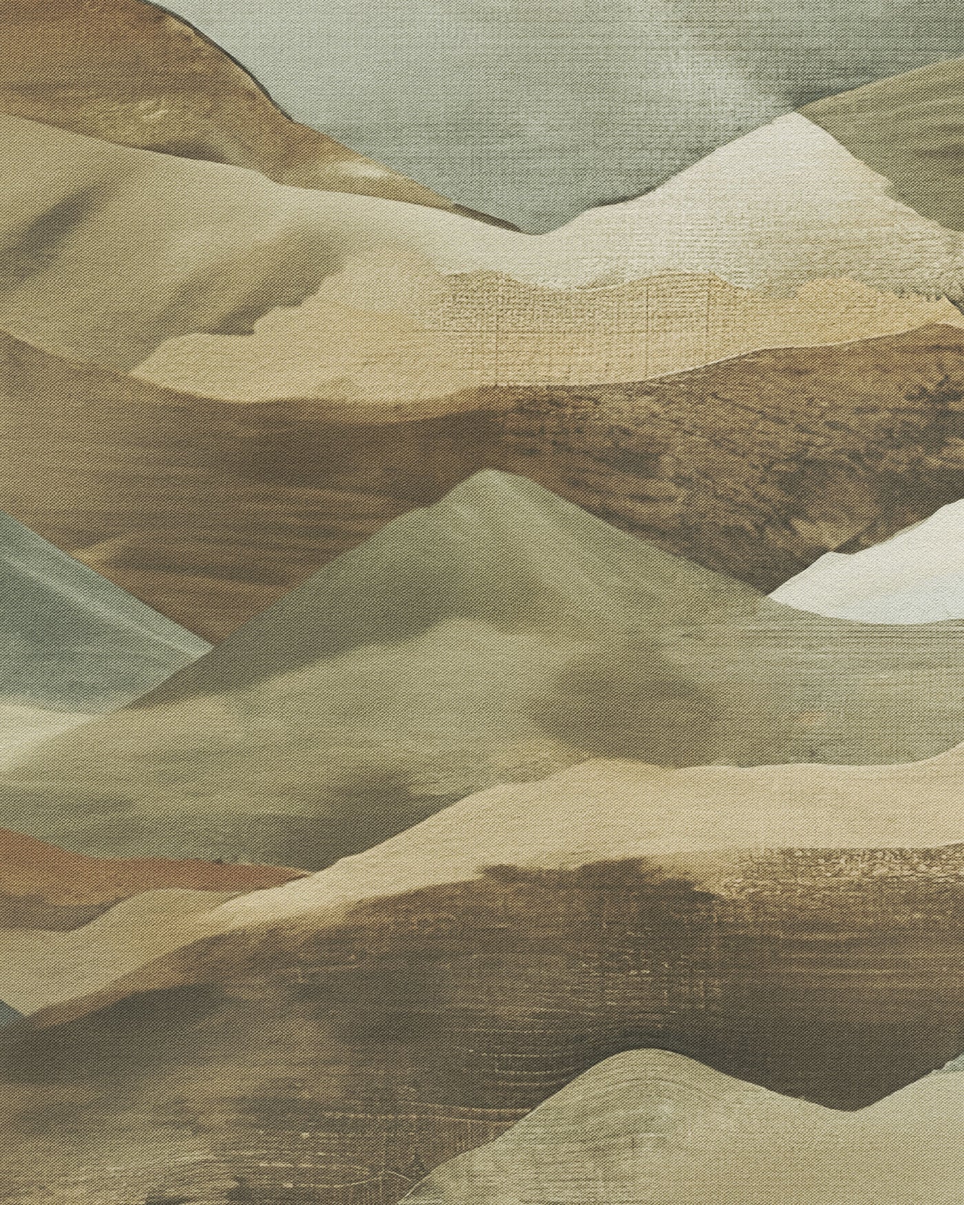 Greenly Living Terra Wallpaper in Sage Green | Abstract Desert Dune ...