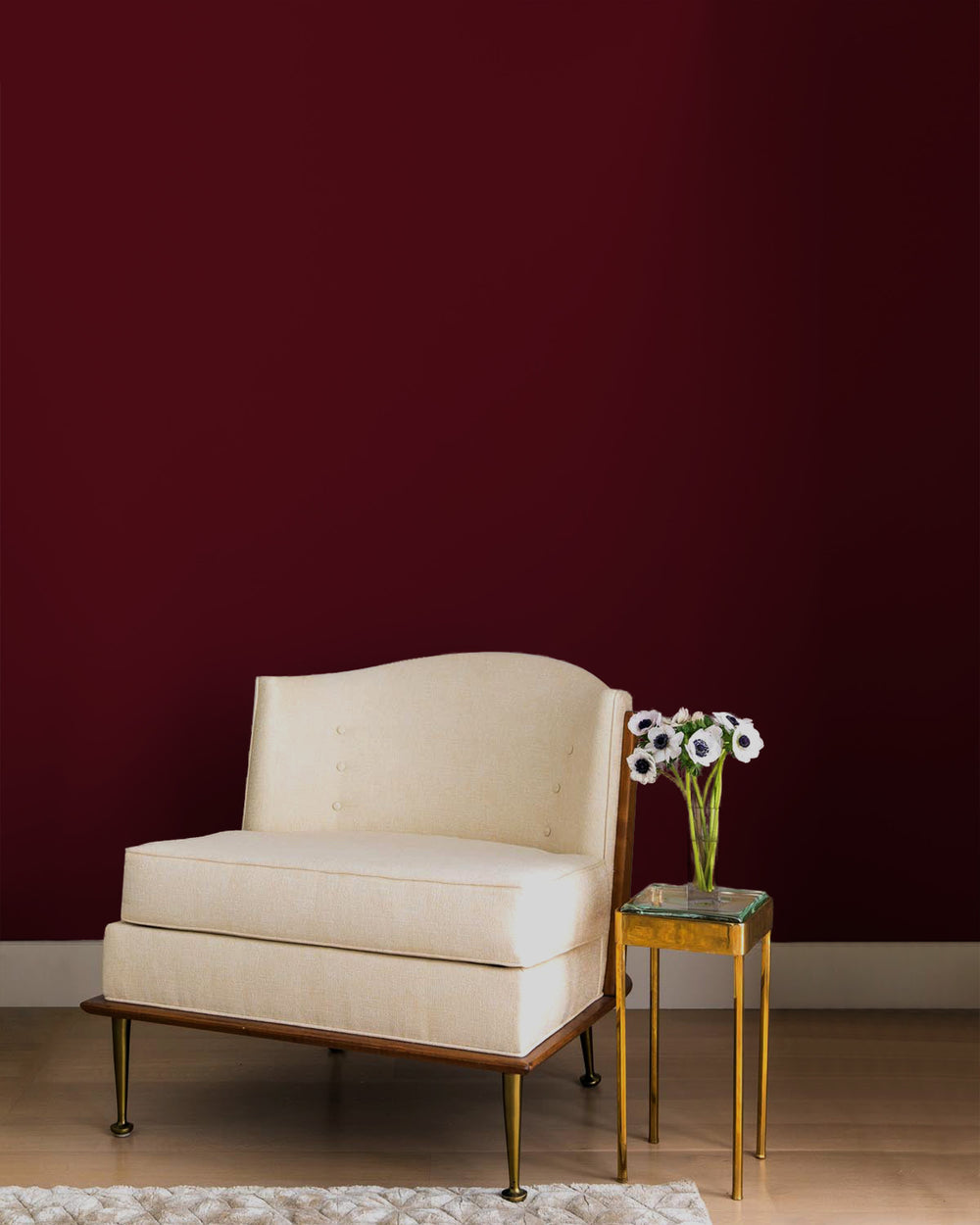 Greenly Living Solid Hue Wallpaper in Deep Red | Minimalist Monochrome ...