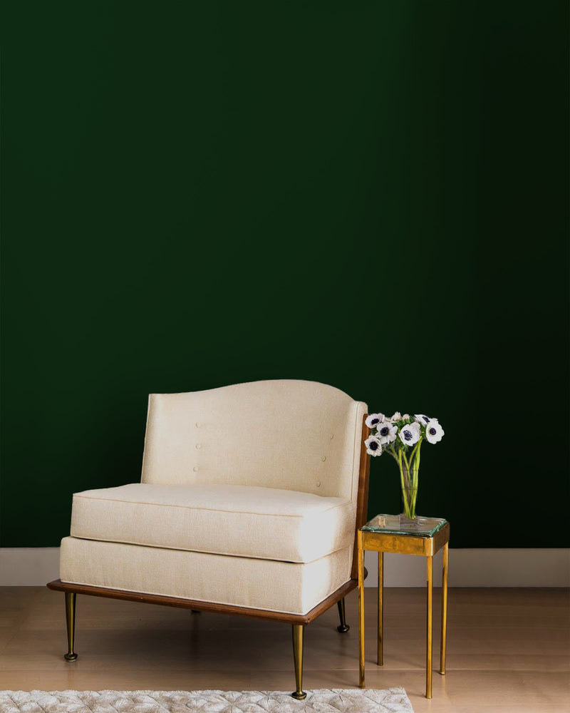 Greenly Living Solid Hue Wallpaper in Emerald Green | Minimalist ...