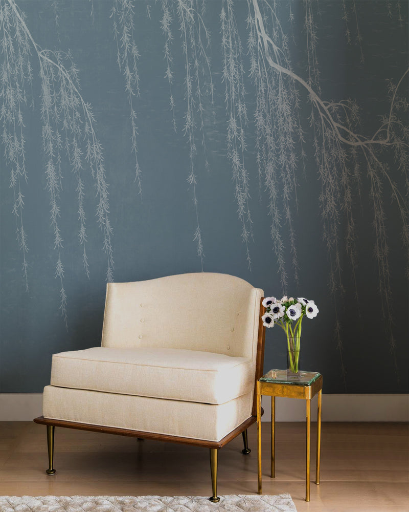 Greenly Living — Willow Wall Mural Set C Indigo Blue | Serene Japanese ...