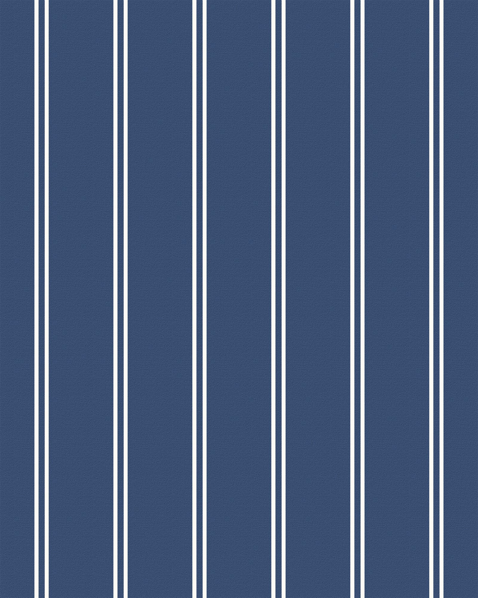 Greenly Living - Pinstripe Wallpaper in Nautical Blue | Traditional ...