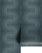 Greenly Living - Scallop Wallpaper in Slate Blue | Geometric Mid ...