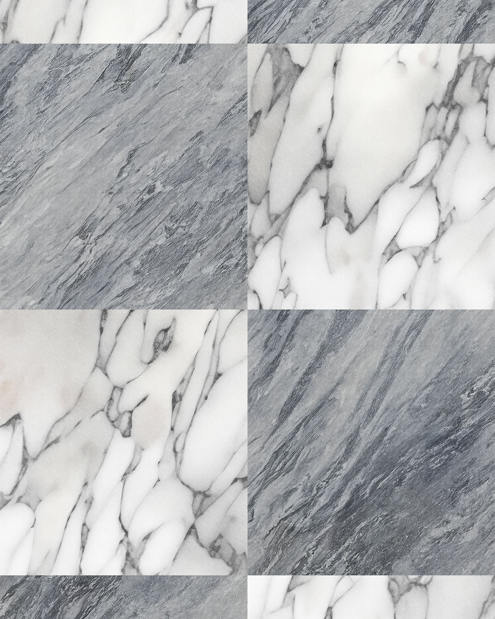 Greenly Living - Checkerboard Marble Wallpaper in Bardiglio Imperiale ...