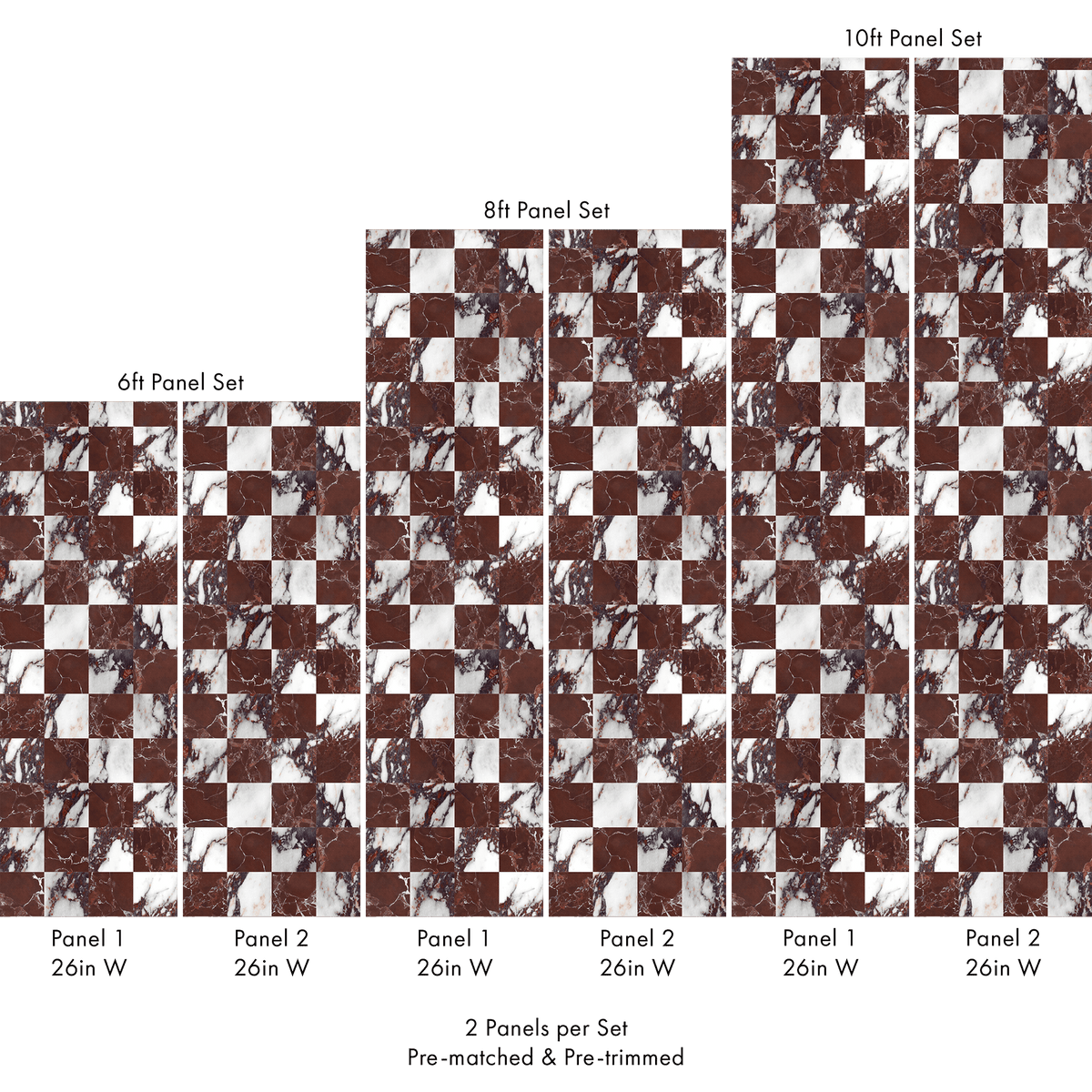 Greenly Living - Checkerboard Marble Wallpaper in Calacatta Viola ...