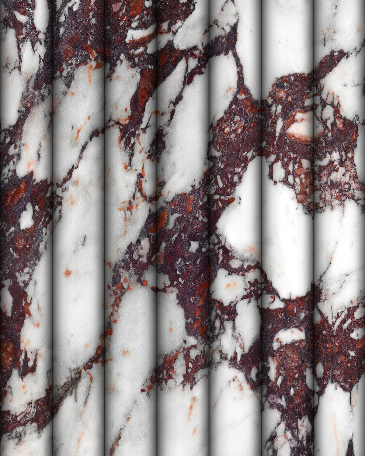 Greenly Living - Calacatta Viola Fluted Marble Wallpaper | Luxury Faux ...