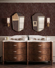 Greenly Living - Rosso Levanto Fluted Marble Wallpaper | Luxury Faux ...