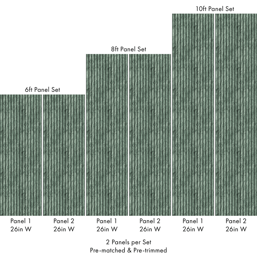 Greenly Living - Sete Mares Green Fluted Marble Wallpaper | Luxury Faux ...