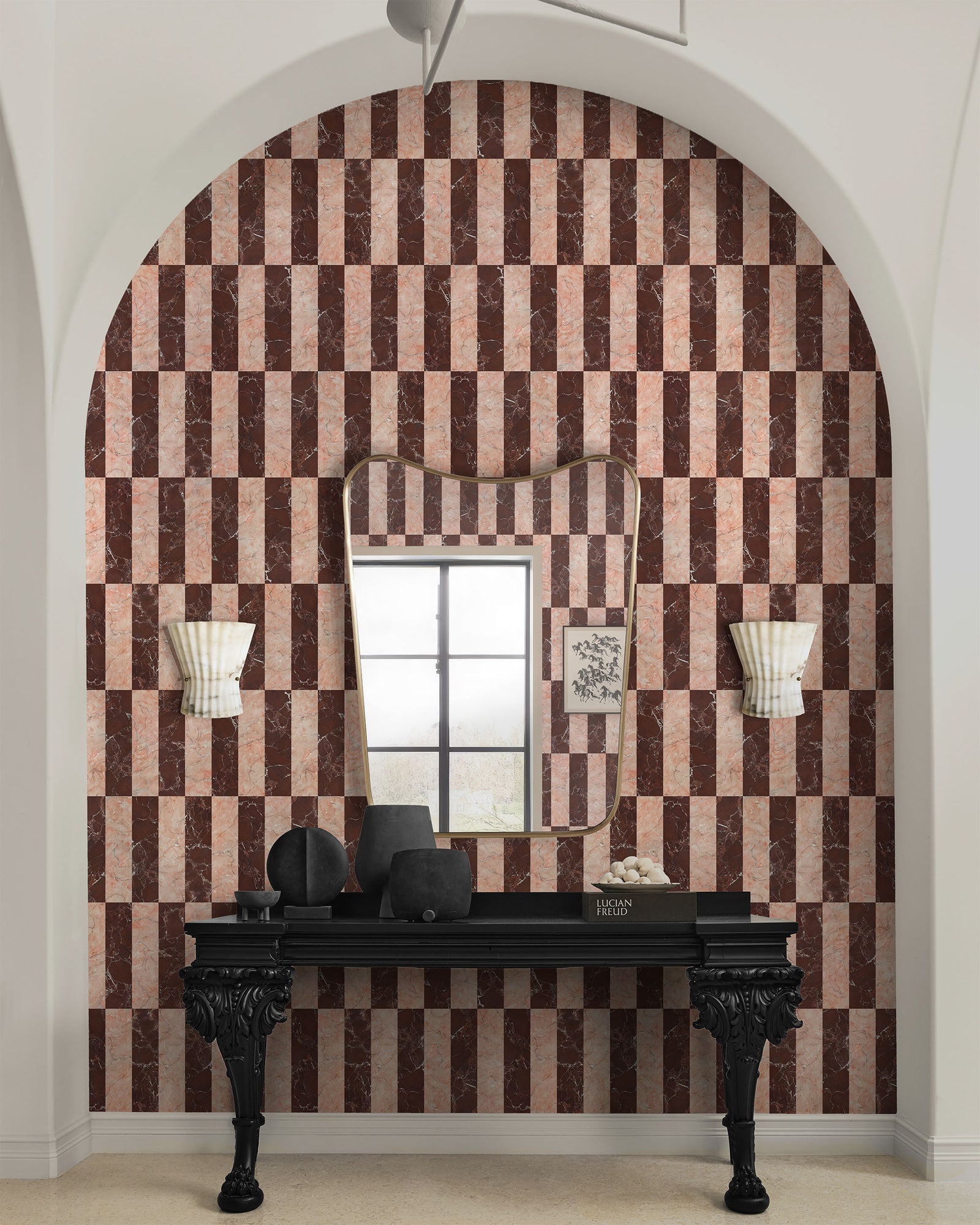 Greenly Living - Verticale Marble Wallpaper in Rosso Levanto ...
