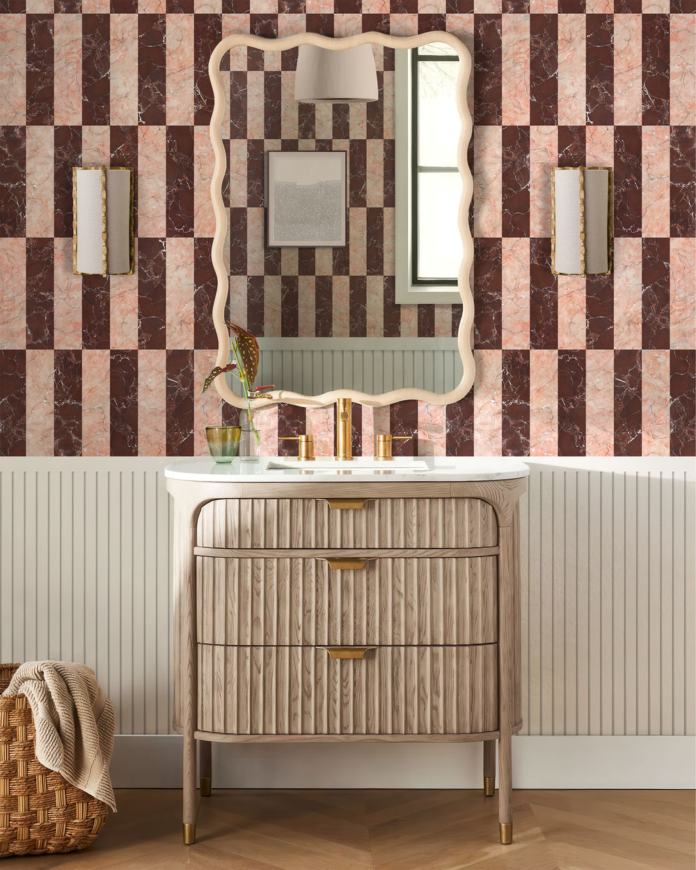 Greenly Living - Verticale Marble Wallpaper in Rosso Levanto ...