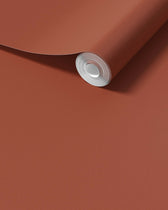 Greenly Living Solid Hue Wallpaper in Terracotta Orange | Minimalist Monochrome Solid Color ...