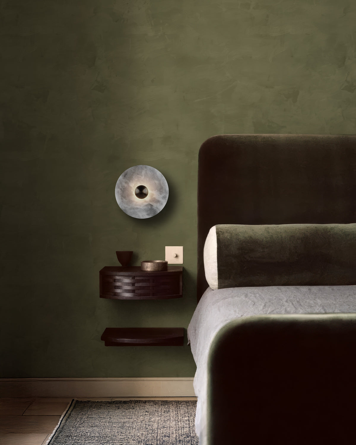 Greenly Living - Limewash Wallpaper in Olive Green | Textured ...