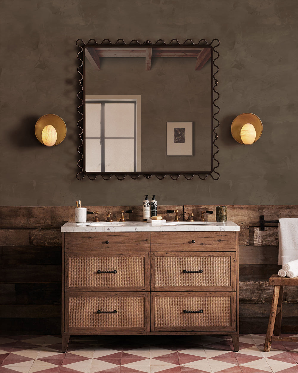Greenly Living - Limewash Wallpaper in Saddle Brown | Textured ...