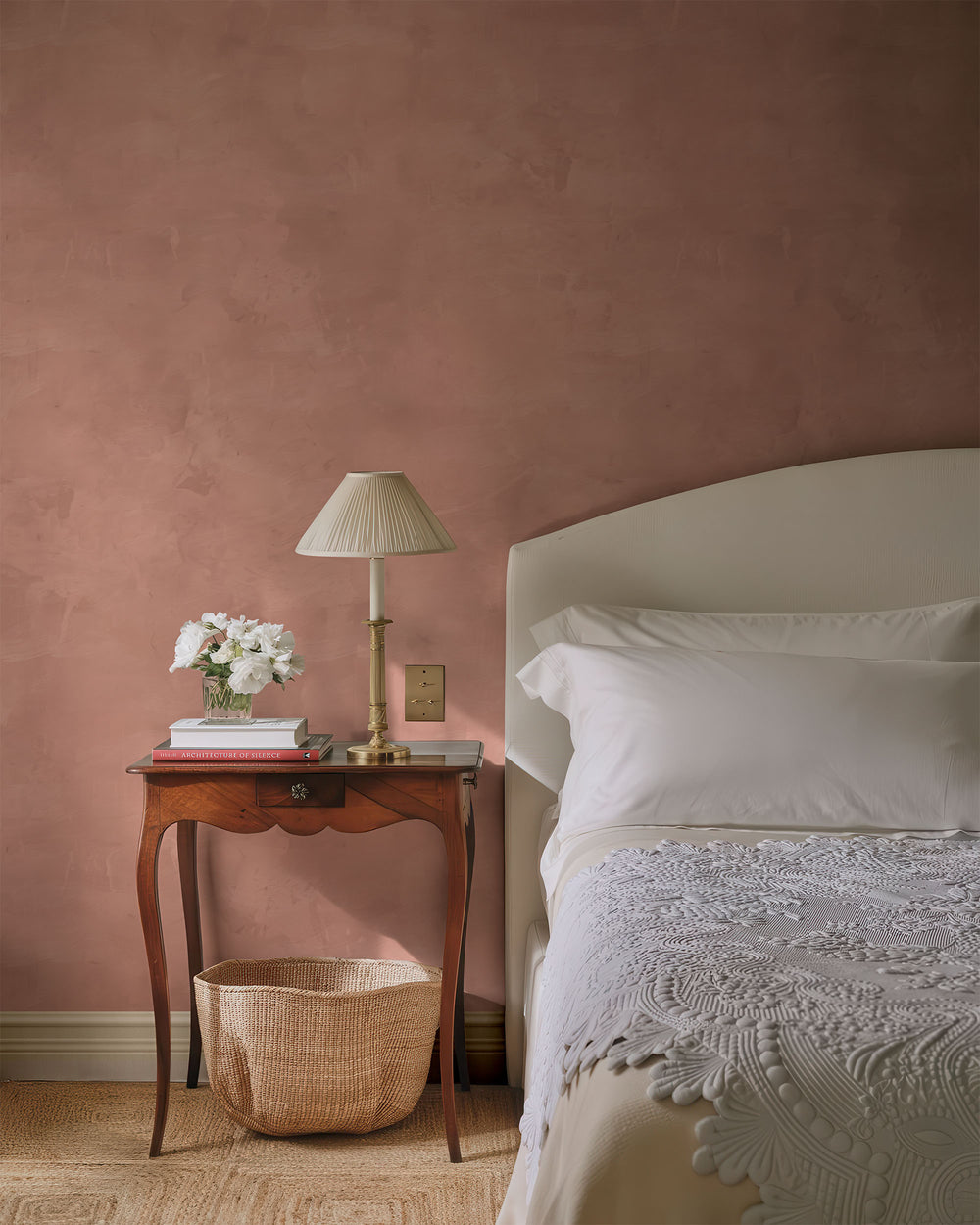 Greenly Living - Limewash Wallpaper in Soft Clay Pink | Textured ...