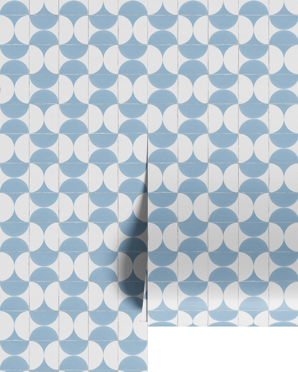 Cusp Tile Wallpaper in Tide Blue | Mid Modern Century MCM Geometric ...