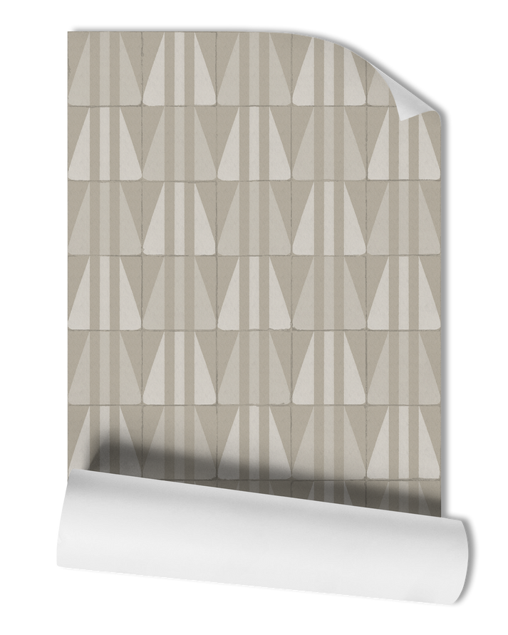 Plaza Tile Wallpaper in Alabaster White | Contemporary Geometric ...