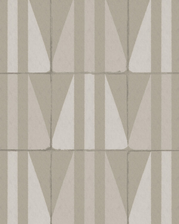Greenly Living Plaza Tile Wallpaper in Alabaster White | Vintage ...