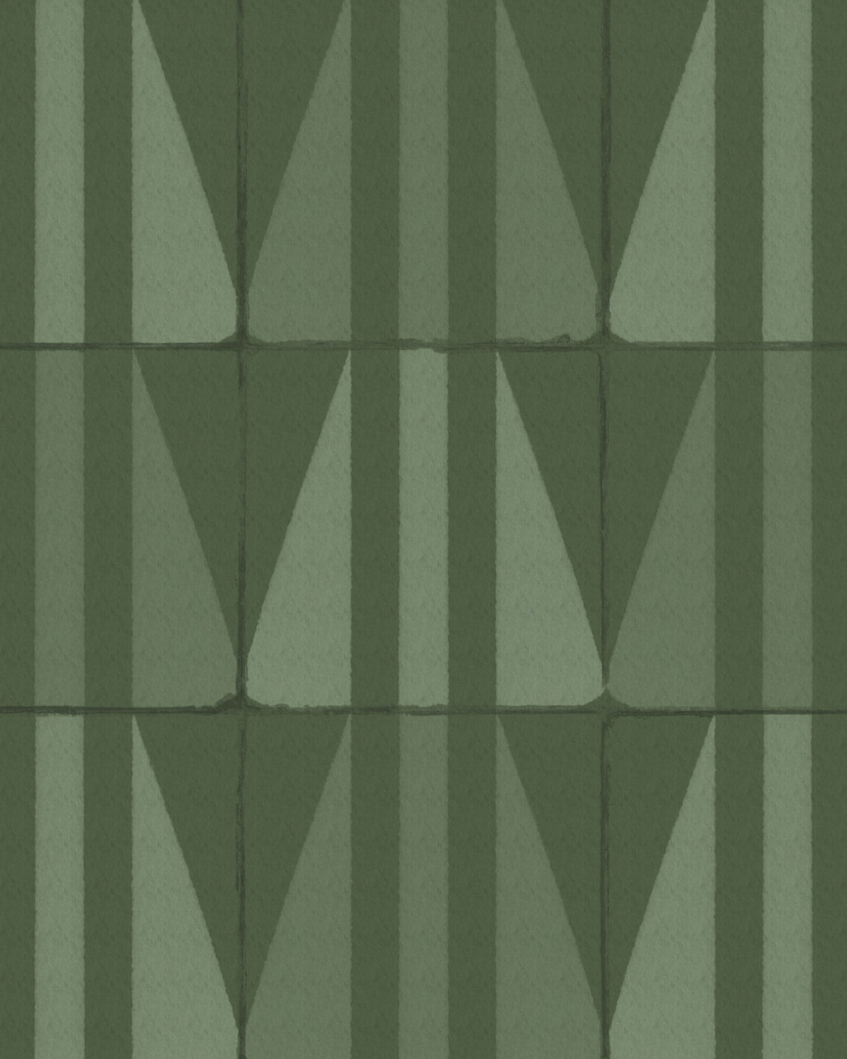 Greenly Living Plaza Tile Wallpaper in Sage Green | Vintage Geometric ...
