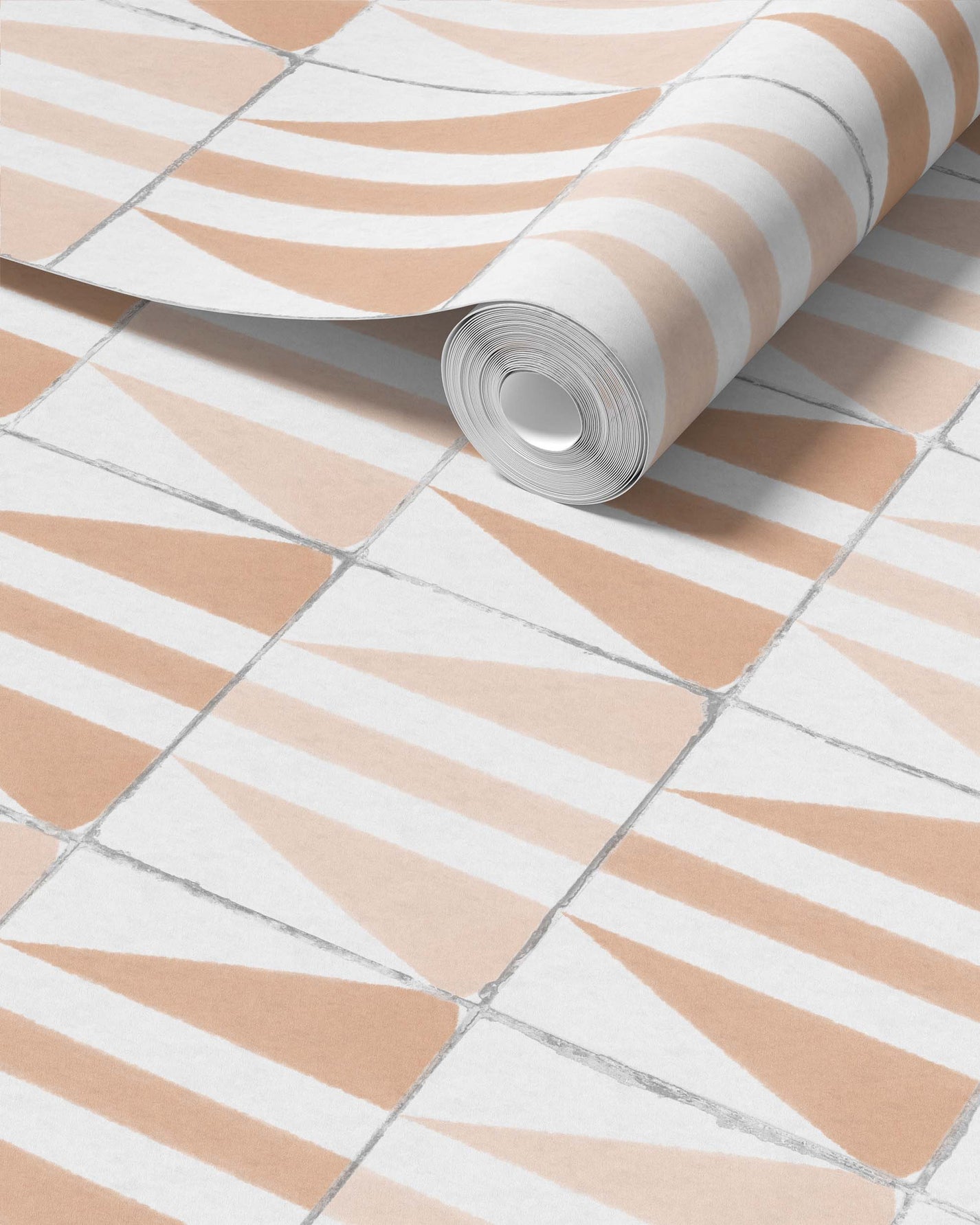 Plaza Tile Wallpaper in Travertine Beige | Contemporary Geometric ...