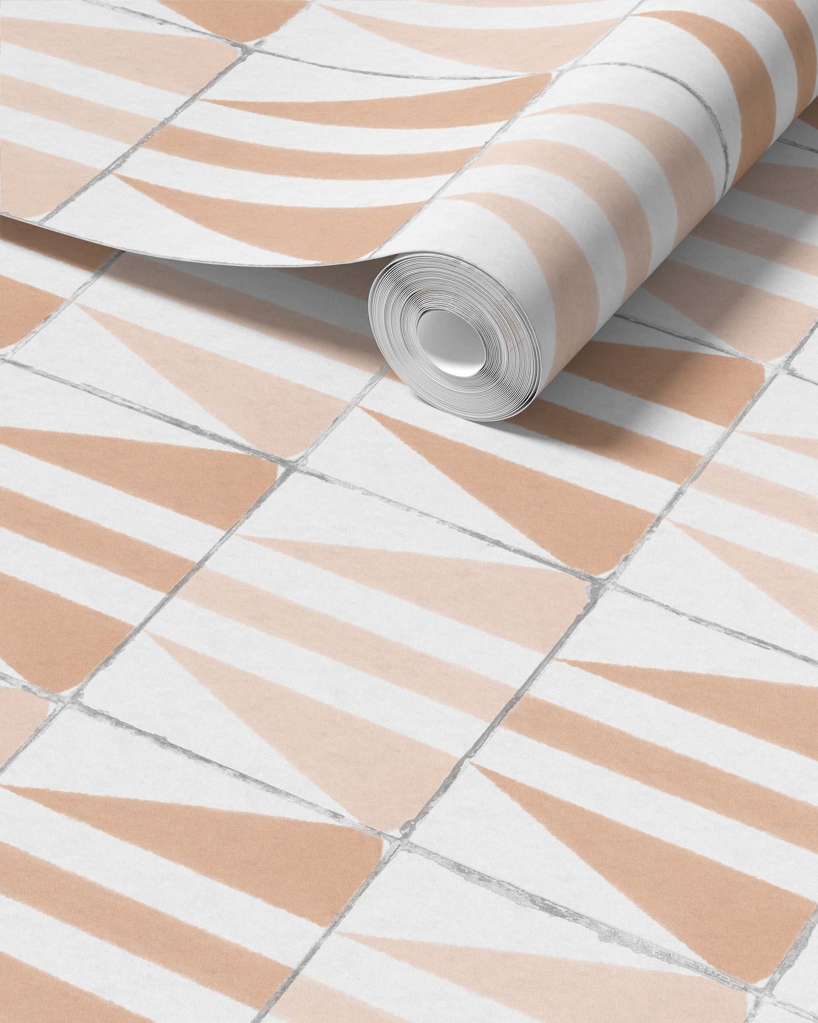 Plaza Tile Wallpaper in Travertine Beige | Contemporary Geometric ...