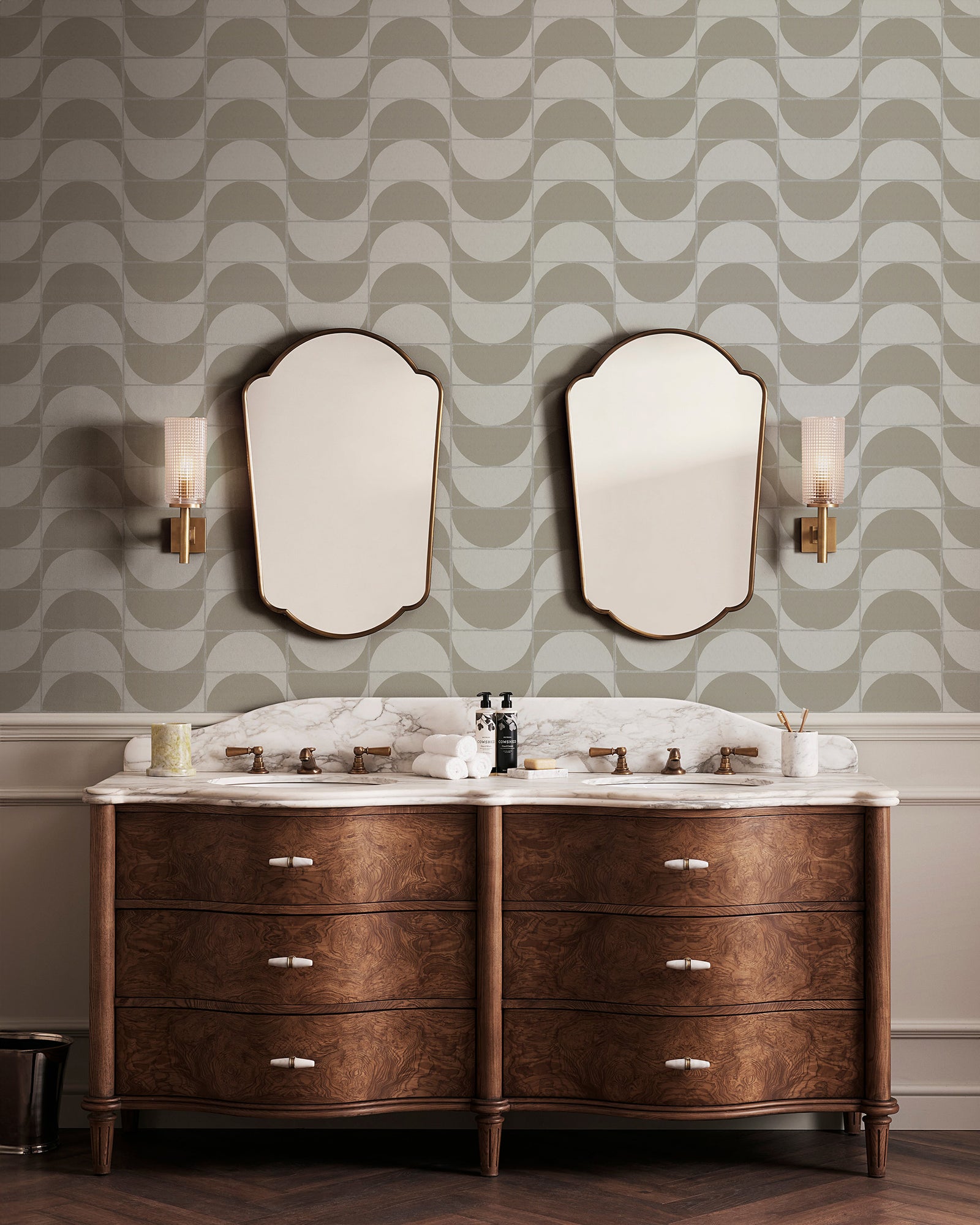 Greenly Living Copacabana Tile Wallpaper in Alabaster White | Coastal ...