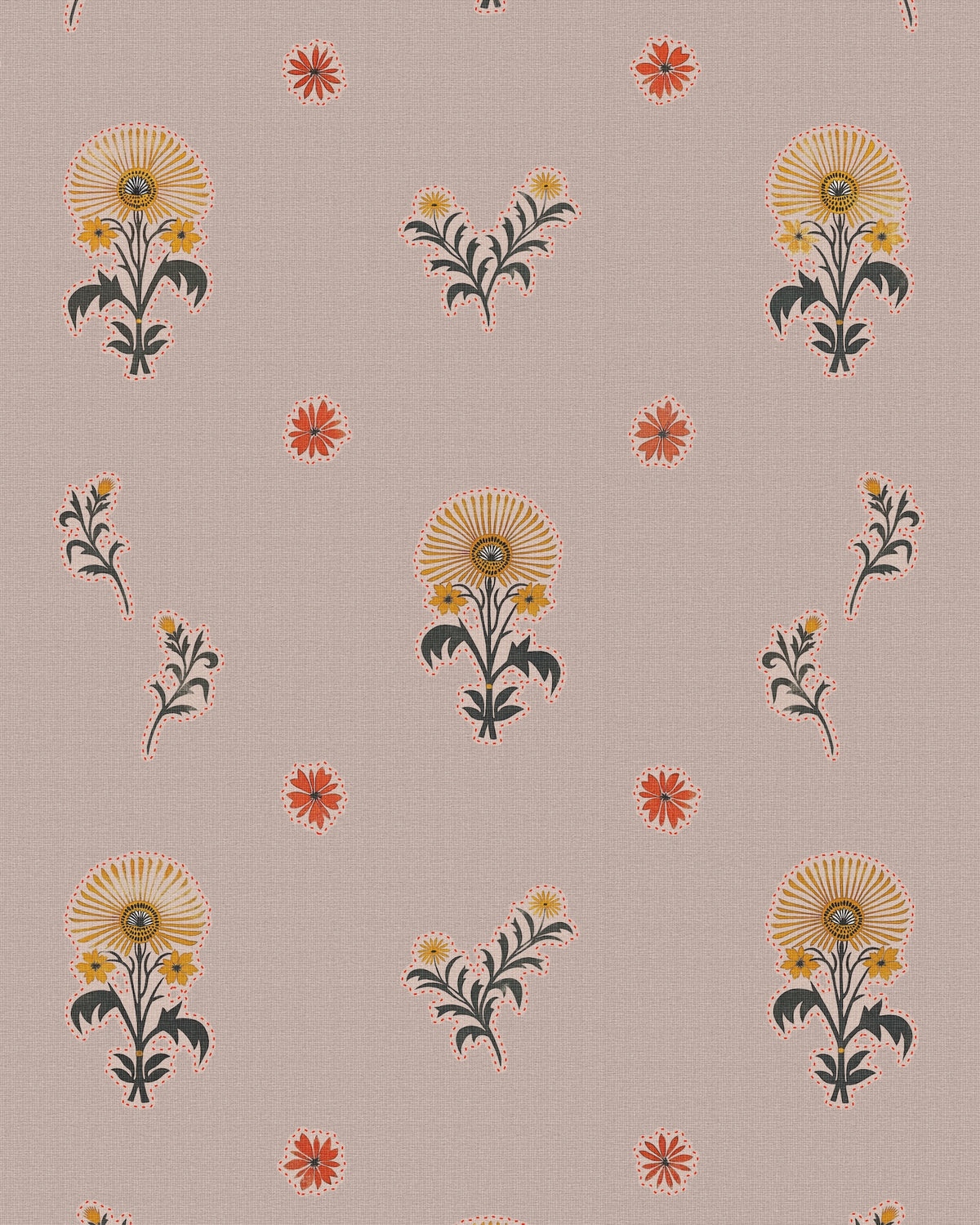 Greenly Living Aster Floral Wallpaper in Antique Pink | Vintage ...