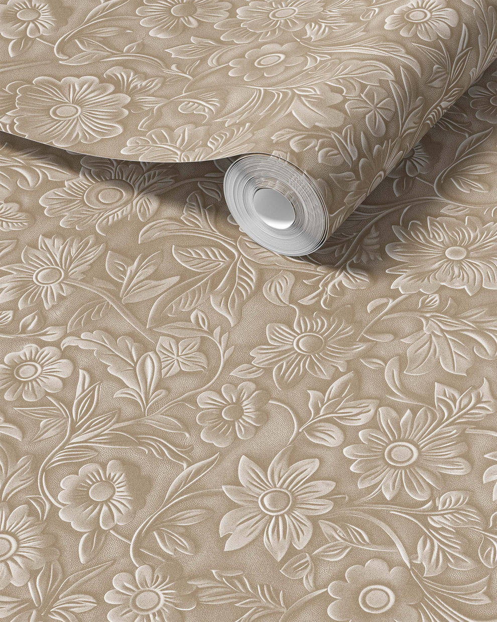 Meadow Botanical Garden Wallpaper in Linen White | Vintage Floral ...